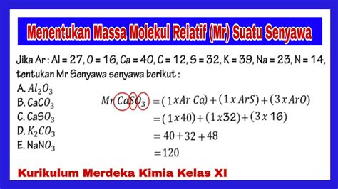 Bahas Soal Kimia Kelas Xi Menentukan Massa Molekul Relatif Mr