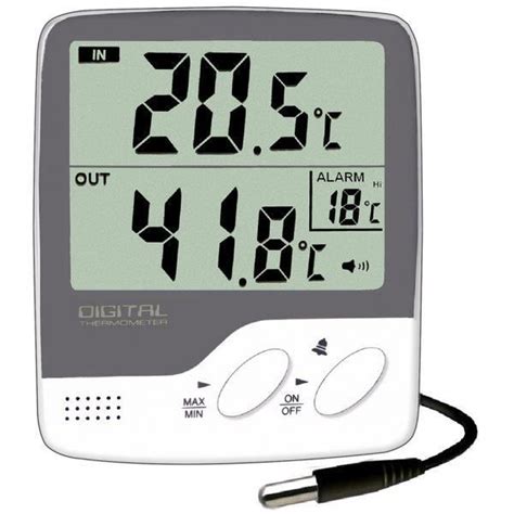 Double thermomètre int ext Alarme t Grand affichage Achat