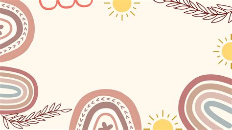Boho Rainbow Powerpoint Template Free Web 100 Customizable Slide And