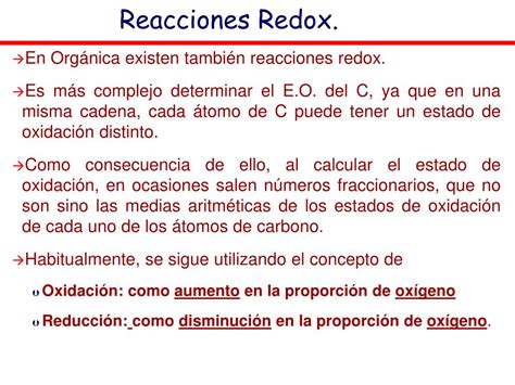 PPT REACTIVIDAD DE LOS COMPUESTOS ORGÁNICOS 2ª Parte Reacciones