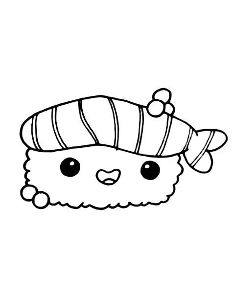 Sushi Coloring Pages Free Printable Pdf