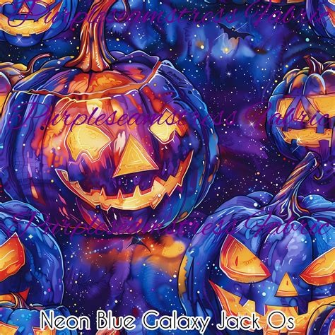 Neon Blue Galaxy Jack Os Purpleseamstress Fabric