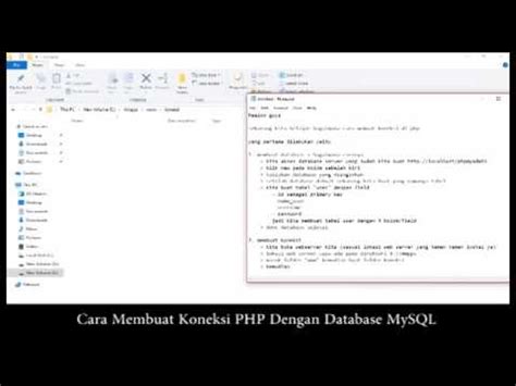 Cara Membuat Koneksi Php Dengan Database Mysql Youtube