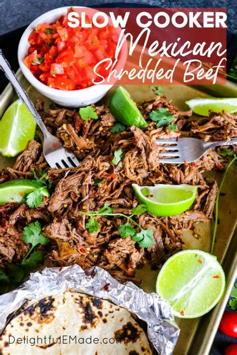 EASY Slow Cooker Mexican Shredded Beef BEST Beef Barbacoa Recipe