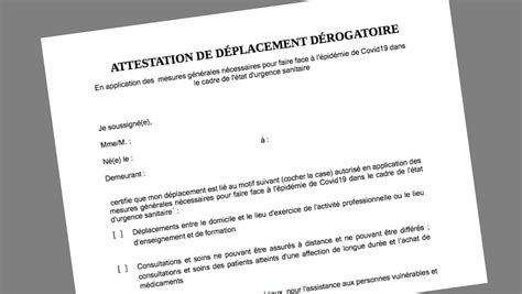 Couvre feu téléchargez la nouvelle attestation de déplacement