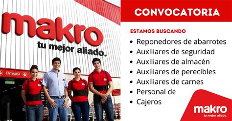 Makro Ofrece Nuevas Oportunidades De Trabajo Vacantes De Trabajo