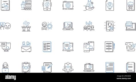 Customer Research Line Icons Collection Insights Feedback Surveys