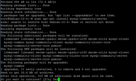 how to install mysql on debian 10 serverspace