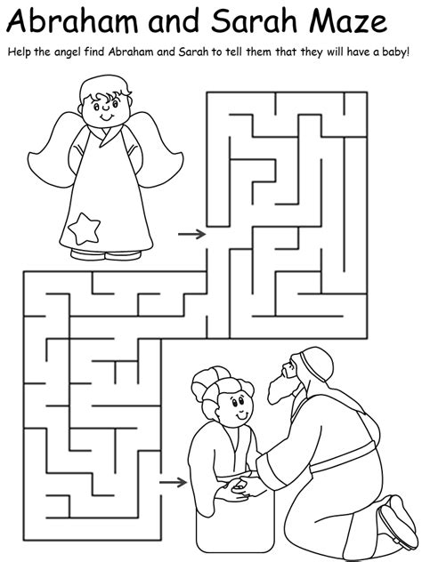 Abraham Sarah And Baby Isaac Coloring Pages