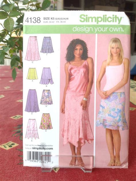 Simplicity 4138 Pattern Design Your Own UNCUT Misses Miss Petite Skirt