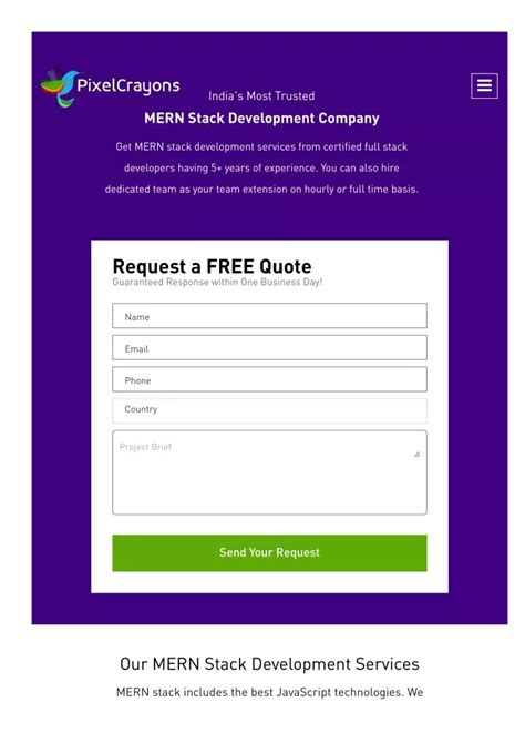 PPT PixelCrayons Top MERN Stack Development Company In India