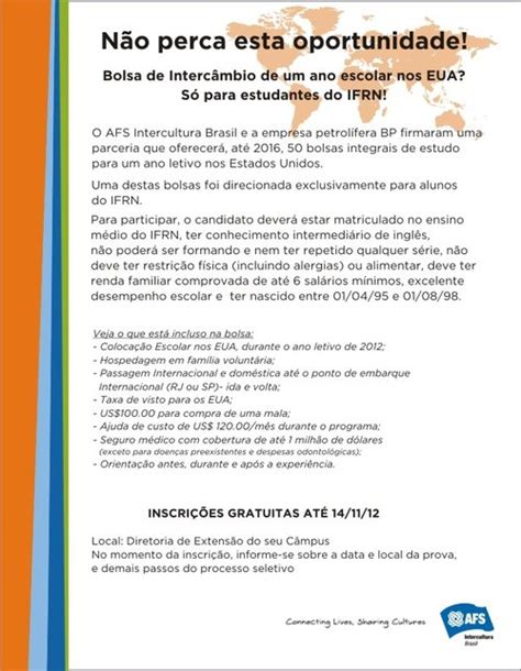 Abertas as inscrições para bolsa integral de estudos nos EUA IFRN