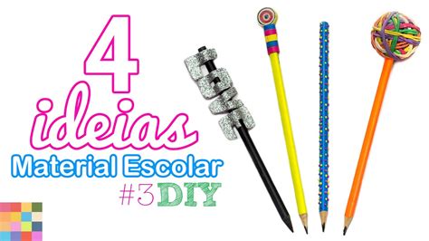 4 Ideias De Material Escolar DIY Parte 3 YouTube