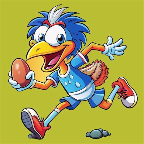 Um Desenho De Desenho Animado De Um Pato Uma Galinha Nele Vetor
