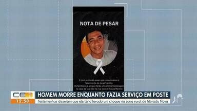 CETV 1ª Edição Fortaleza Homem morre eletrocutado enquanto
