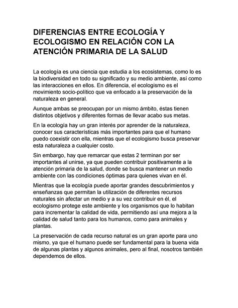 Ambientales Tema Resumen Educaci N Ambiental Diferencias Entre