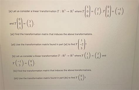 solved [a] let us consider a linear transformation t r³ r²