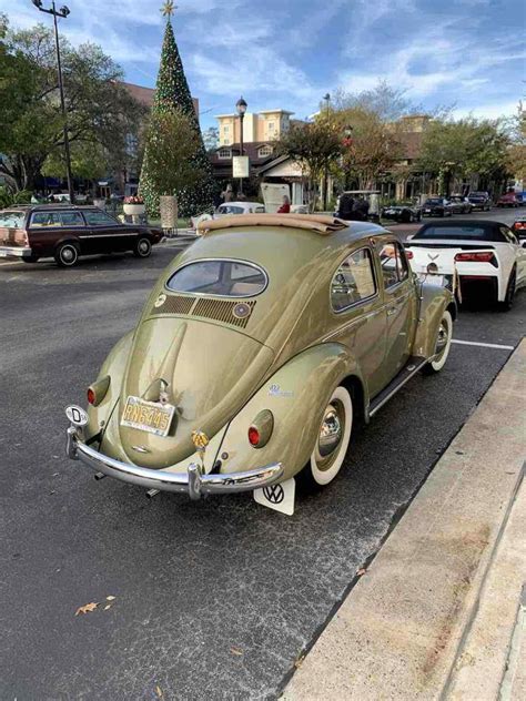 1956 Volkswagen Beetle Oval Ragtop Sedan Green 4WD Manual Classic