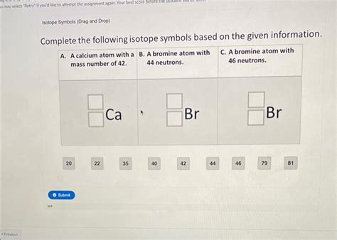 Solved Complete The Following Isotope Symbols Based On The Chegg