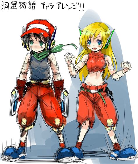 Curly Brace And Quote Doukutsu Monogatari Drawn By Nitorino Danbooru