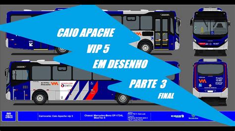 Ônibus Desenho computadorizado do Caio Apache VIP 5 a pintura