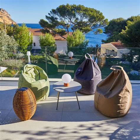 Pouf poire extérieur intérieur PORTO vert