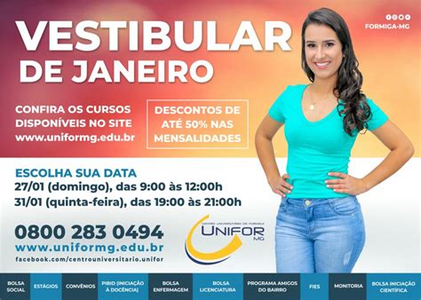 Unifor Mg Divulga Edital Do Vestibular De Janeiro Unifor Mg