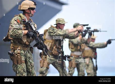 U S Sailors Assigned To Explosive Ordnance Disposal Mobile Unit
