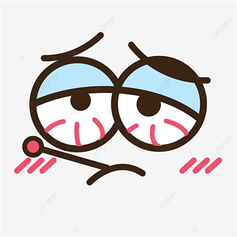 Sick Face Clipart Hd PNG Cartoon Creative Face Cute Expression Pack