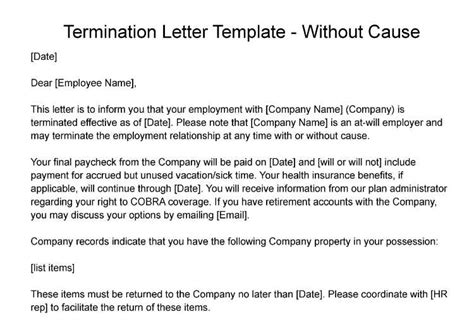 How To Write A Formal Termination Letter Infoupdate Org