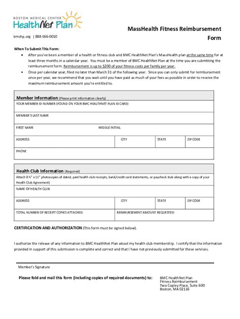Fillable Online Bmc Healthnet Plan Form Business Fax Email Print