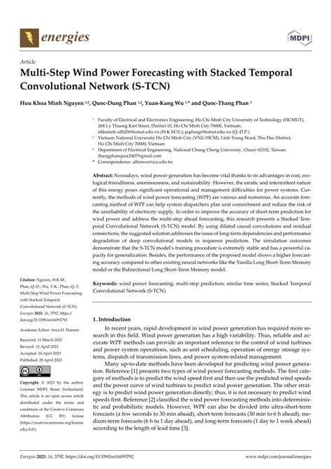 pdf multi step wind power forecasting with stacked temporal convolutional network s tcn