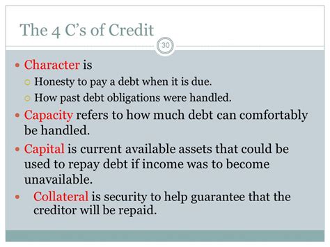 What Are The Four Cs Of Credits Leia Aqui What Is The Most Important