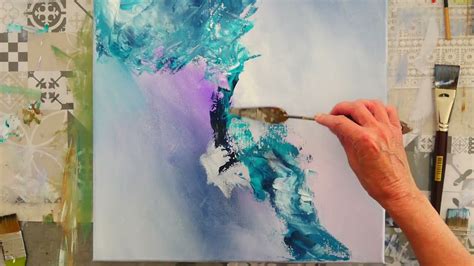 Abstract Painting Demonstration Peinture Abstraite Acrylique Youtube