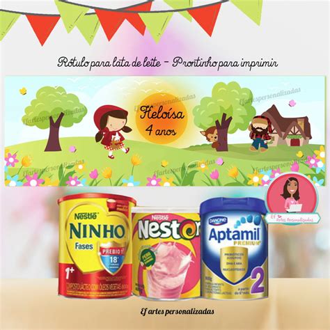 R Tulo Para Lata De Leite Ou G Pronto Para Imprimir