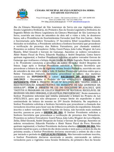 Preenchível Disponível Processo Legislativo Cmara Municipal de So