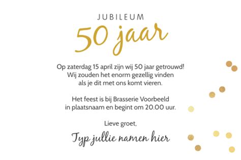 Uitnodiging Jubileum 50 Jaar Getrouwd Met Foto