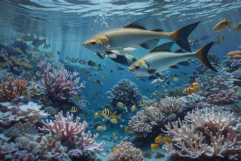 Premium AI Image Fish Swimming In A Coral Reef