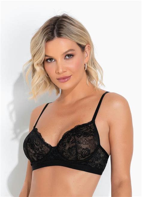 Sutiã Decote Coração Preto Alma Dolce
