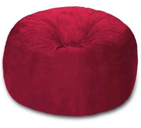 Puff Cama Gigante Redondo Suede 100x40 Enchimento Sala Marrom