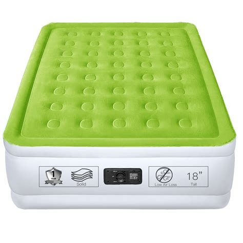 Buy Full Size Air Mattress With Built In Pump Raised Double Blow Up Bed