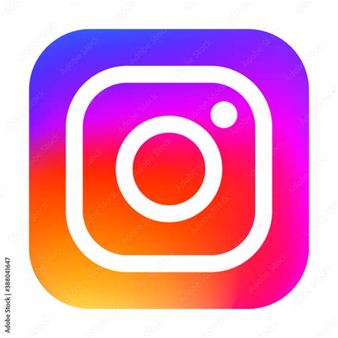 Instagram Logo Isolated On White Background Stock Vektorgrafik Adobe