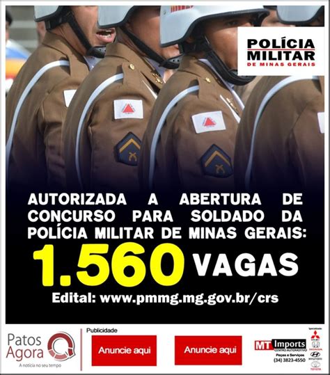 Aberto o Edital para concurso para Soldado da Polícia Militar de Minas