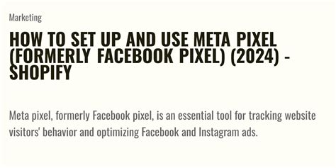 How To Set Up And Use Meta Pixel Formerly Facebook Pixel