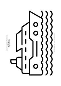 Coloriage bateau facile Dessin à colorier imprimer en PDF