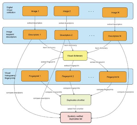 duplicate detection workflow involving bow learning image download scientific diagram