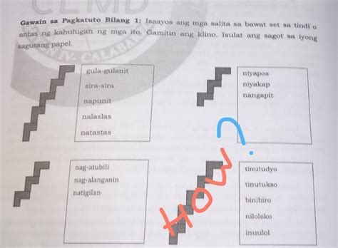 Gawain Sa Pagkatuto Bilang 1 Isaayos Ang Mga Salita Sa Bawat Set Sa
