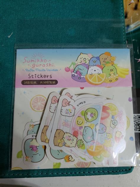 包郵 角落生物 Sumikko gurashi 貼紙 sticker 30枚 全新 恐龍 炸豬扒 貓 白熊 包伏 企鵝 興趣及遊戲 玩具