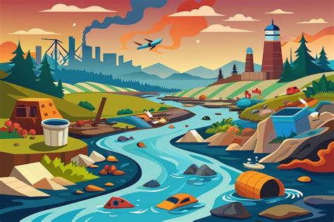 Une rivière polluée étouffée par les déchets plastiques et les