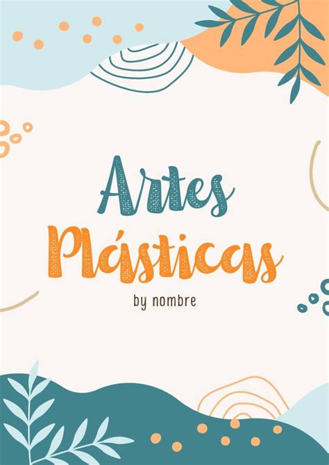 Carátulas de artes plásticas Portadas descargables y editables